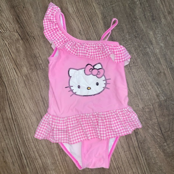 Hello Kitty | Swim | 42 Hello Kitty Gingham Swimsuit 4t | Poshmark